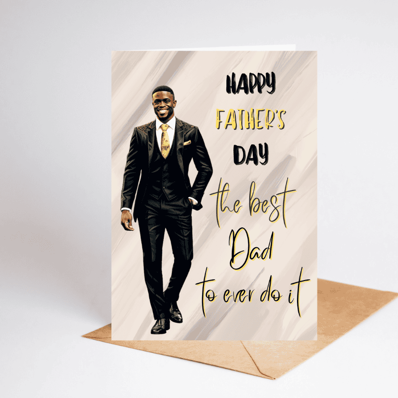 Best Dad To Ever Do It- Card for Dad – The Black Card Company